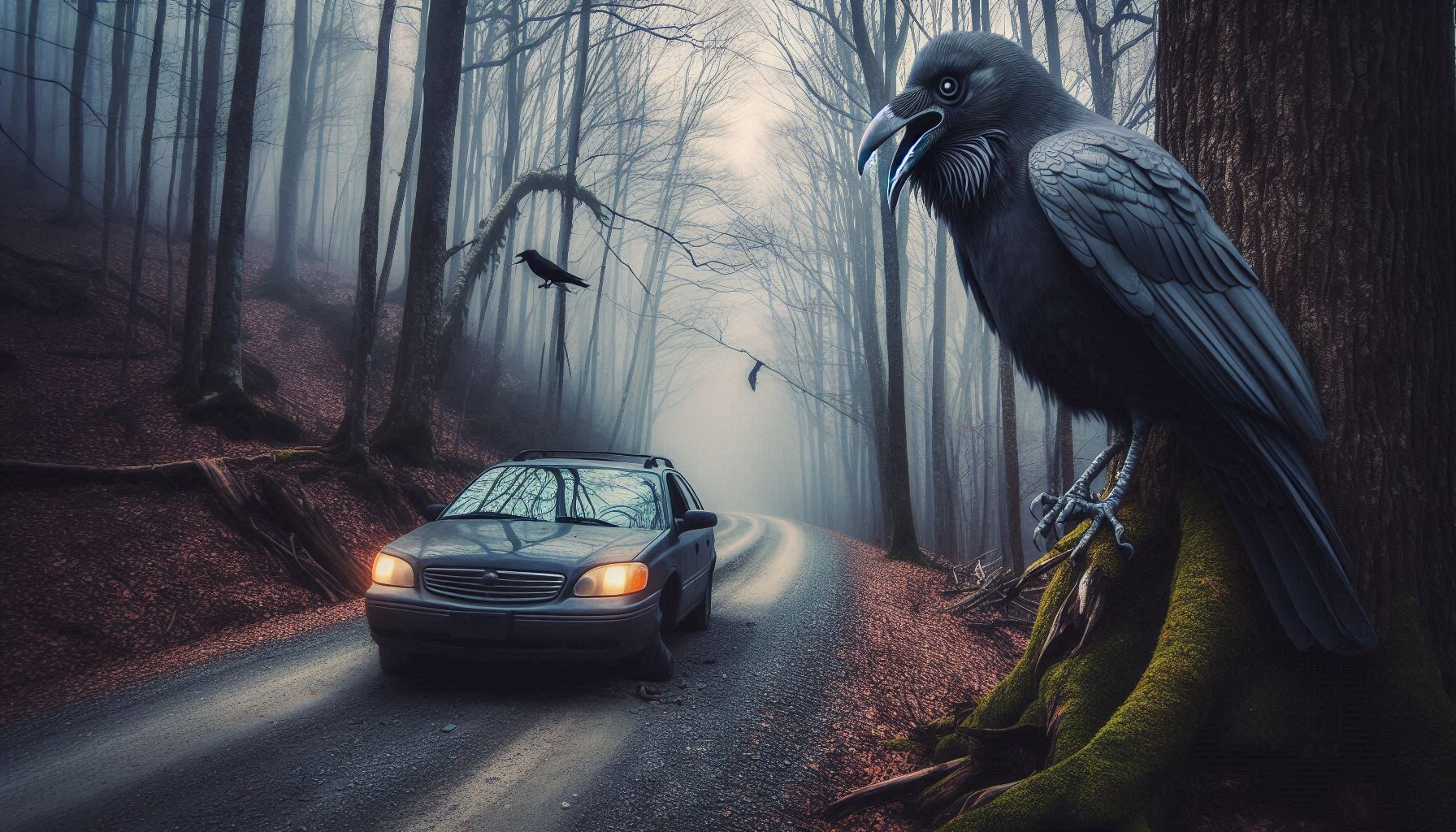 Talking Crow Black Mountain Encounter Stuns Driver